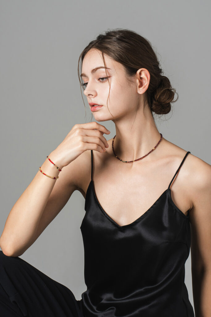 one production*14k Deep garnet necklace - Rambo&Jane