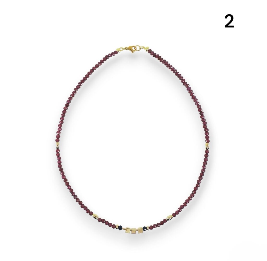 one production*14k Deep garnet necklace - Rambo&Jane