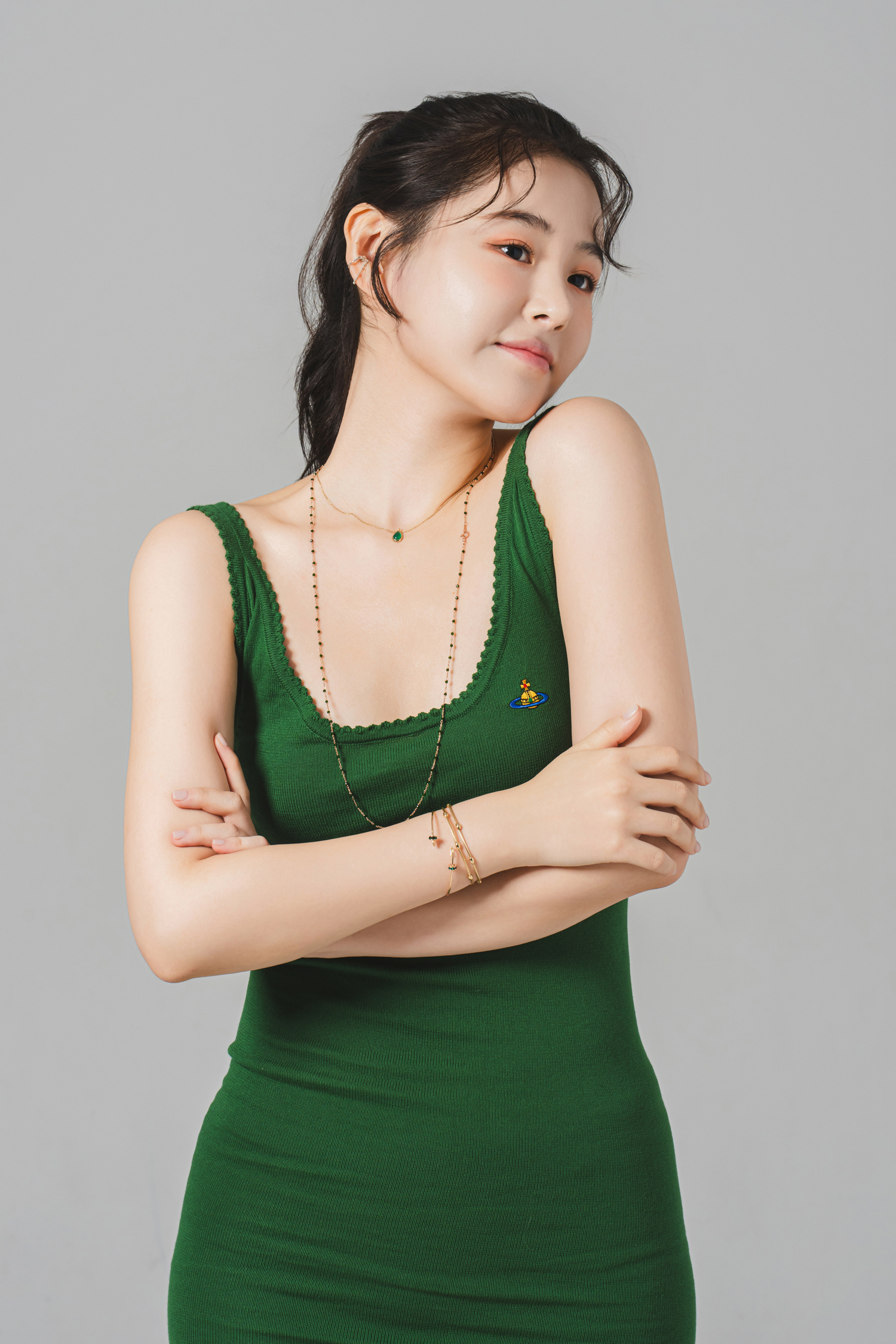 14k green gold stone necklace - Rambo&Jane